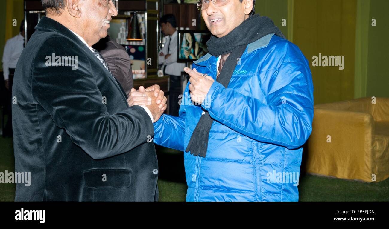 Meeting of old friends without head, successful Indian man meet in ...