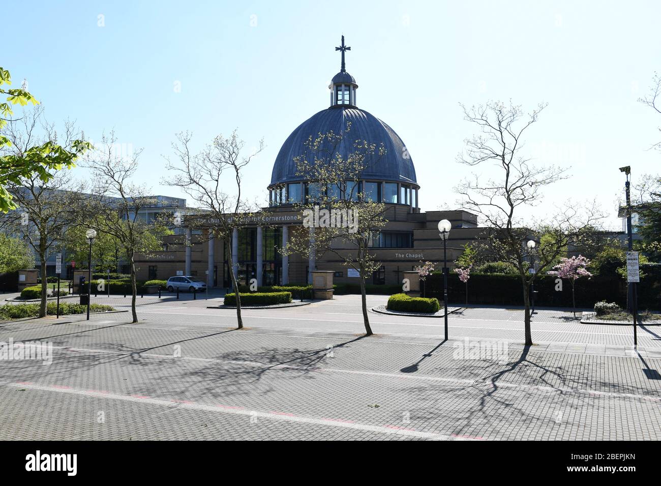 Milton Keynes Centre MK shops entrance civic offices library Stock ...