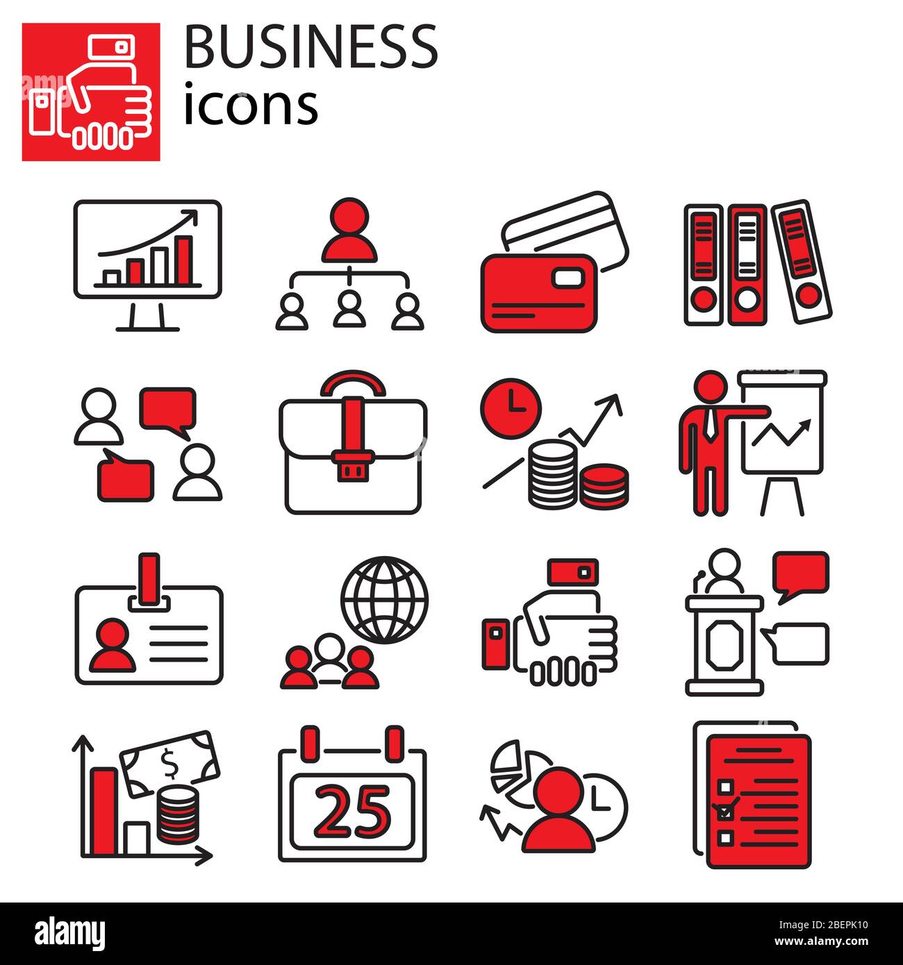 Web icons set - Business Stock Vector Image & Art - Alamy