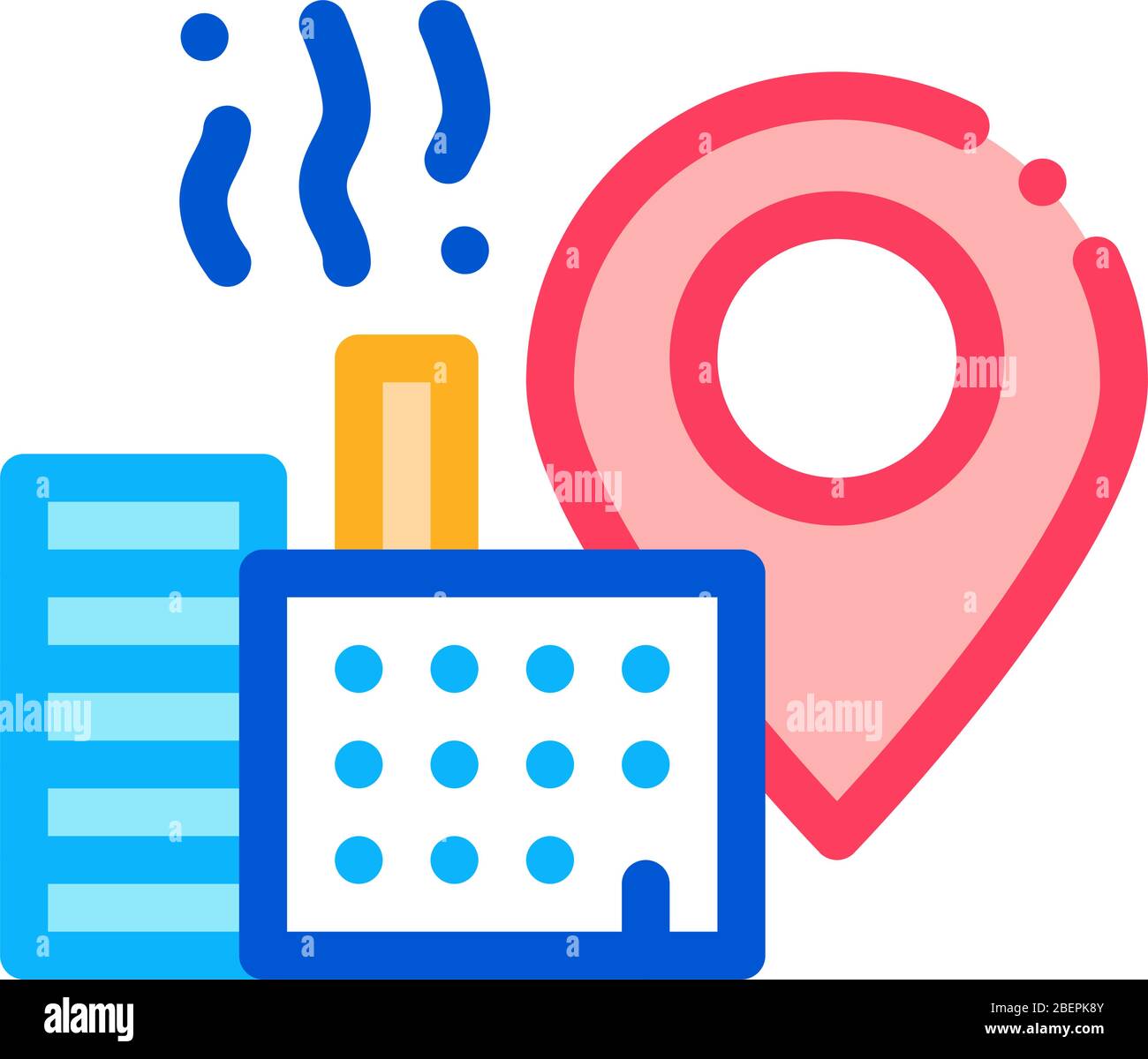production geolocation icon vector outline illustration Stock Vector ...
