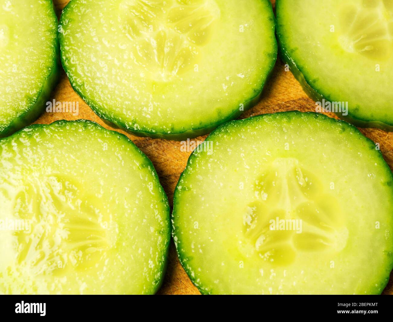 Cucumber slices close up hi-res stock photography and images - Alamy