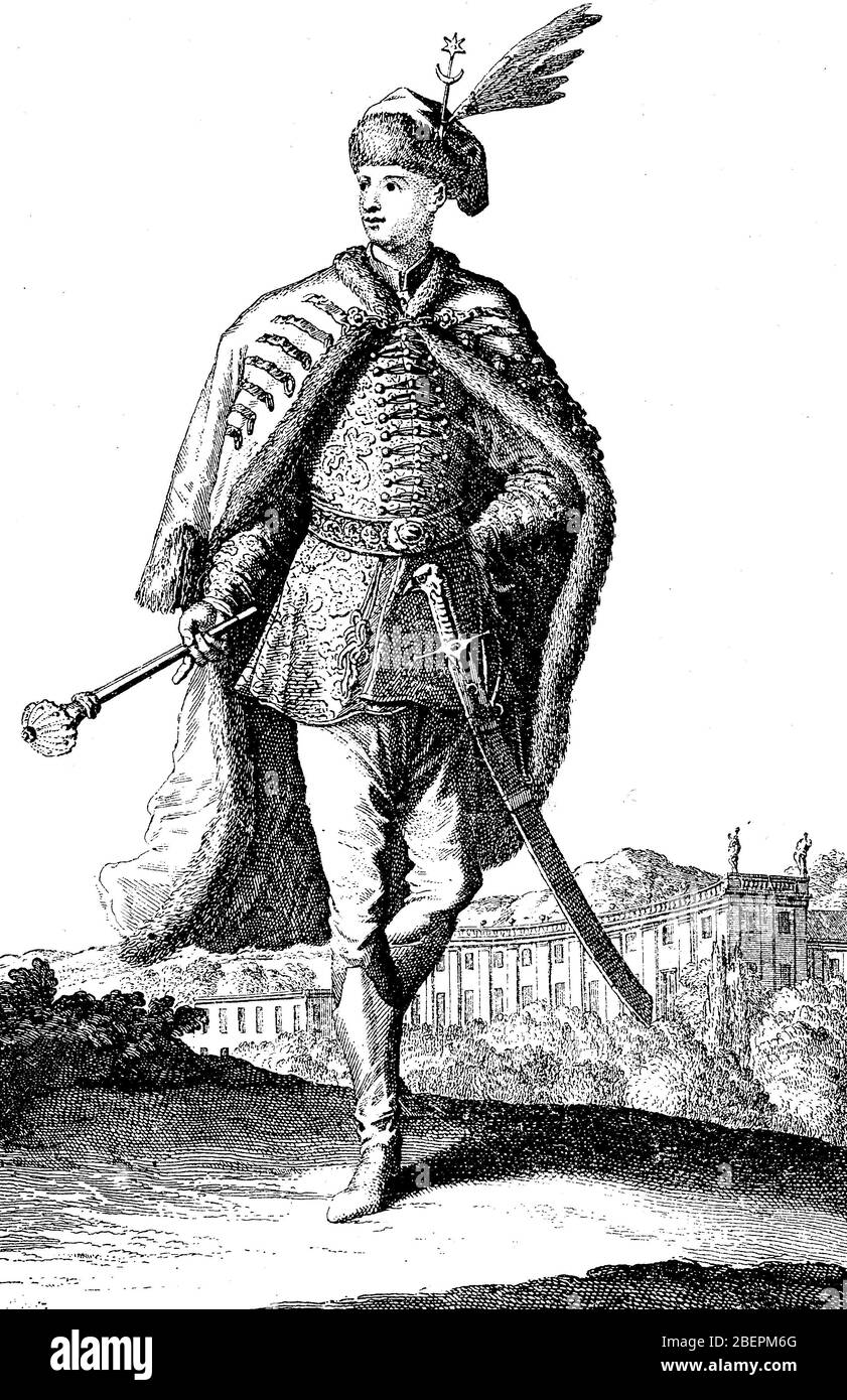 Hungarian nobleman from the year 1700, Hungary / Ungarischer Edelmann ...