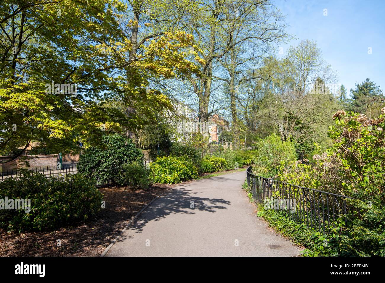 Spring at the Arboretum park in Nottingham City, captured during the ...