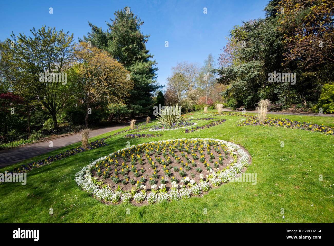 Spring at the Arboretum park in Nottingham City, captured during the ...