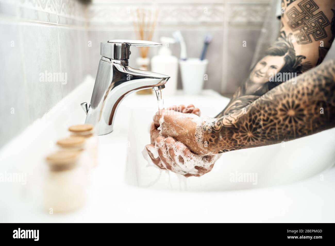 Hand washing procedure hi-res stock photography and images - Alamy