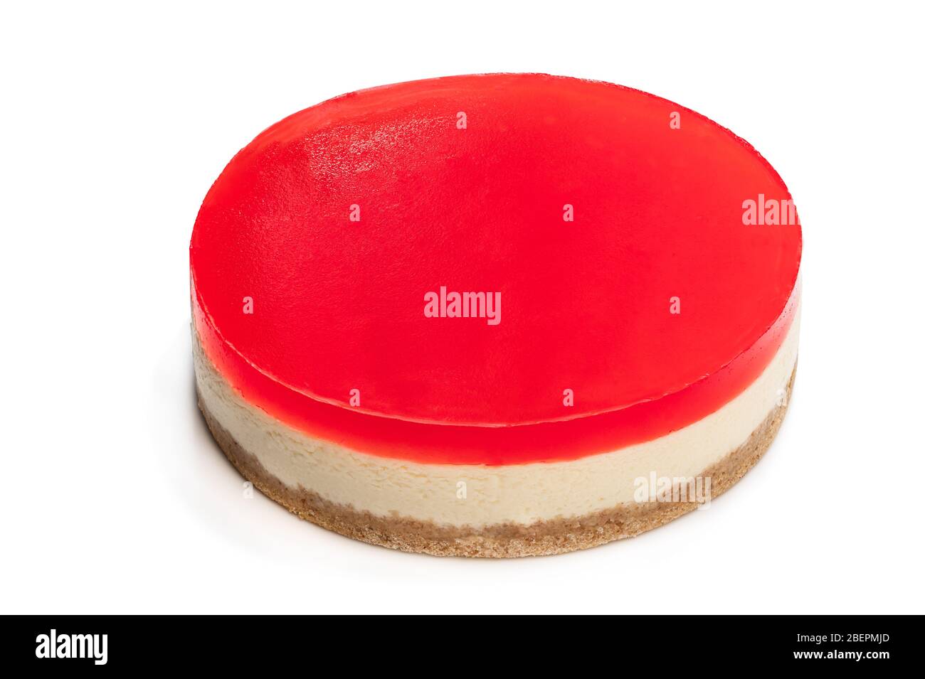 Raspberry layered cheese cake Cut Out Stock Images & Pictures - Alamy