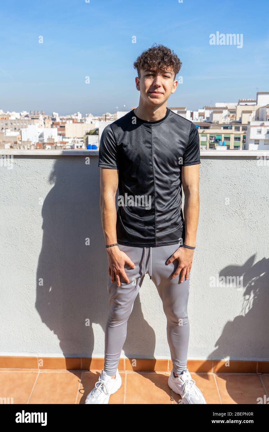Men exercise on terrace hi-res stock photography and images - Alamy