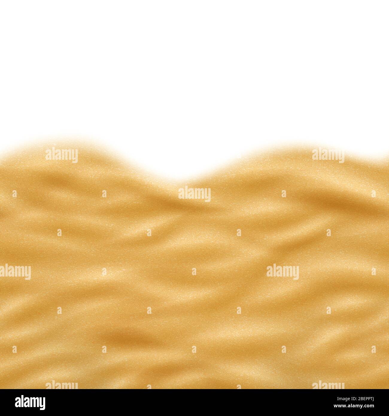Seamless texture of sunny realistic sand beach. Isolated on white ...