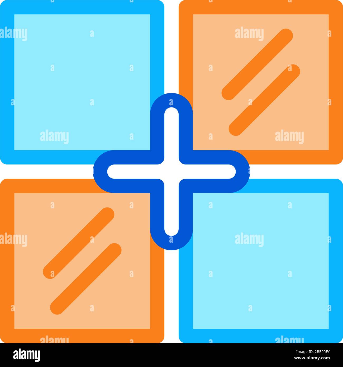 laying tiles of different colors icon vector outline illustration Stock ...