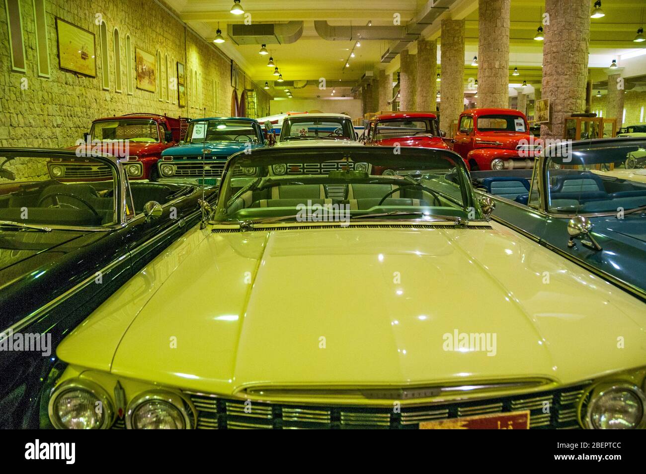 Classic American cars on display at the Sheikh Faisal Bin Qassim Al ...