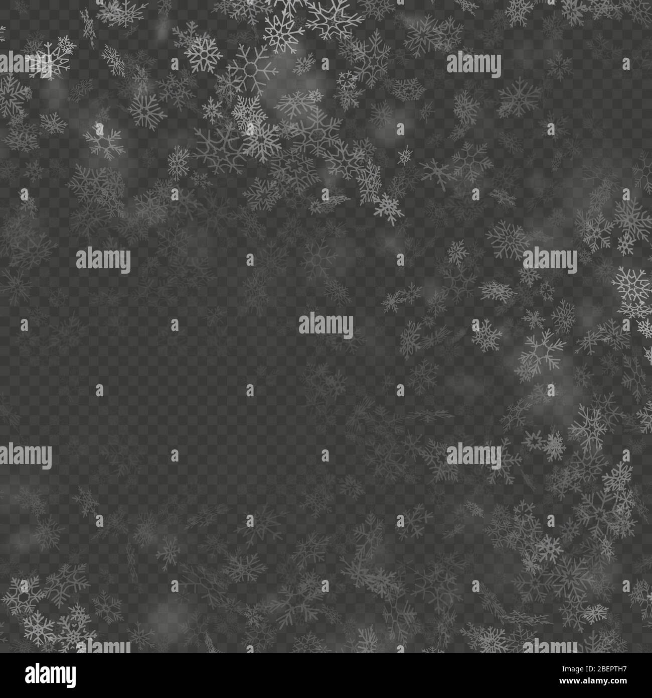 Realistic falling Christmas decoration snowflakes effect isolated on ...