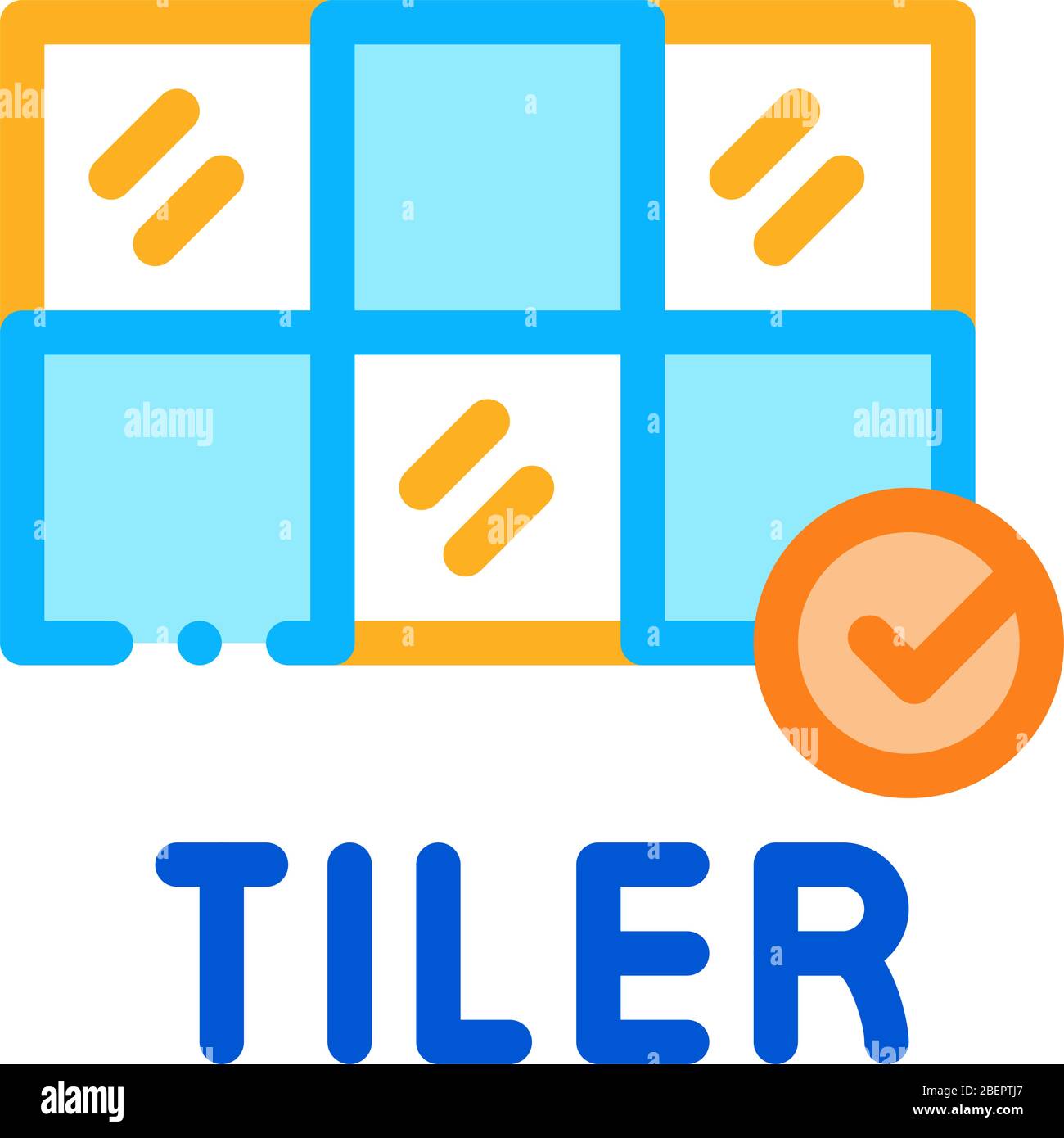 laying tiles icon vector outline illustration Stock Vector Image & Art ...