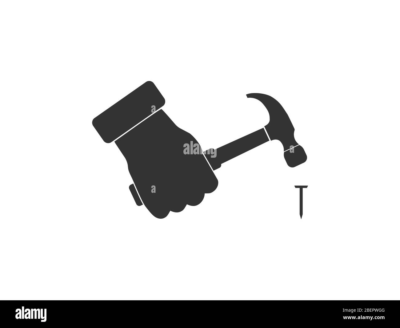 Hand holding tool silhouette Cut Out Stock Images & Pictures - Alamy