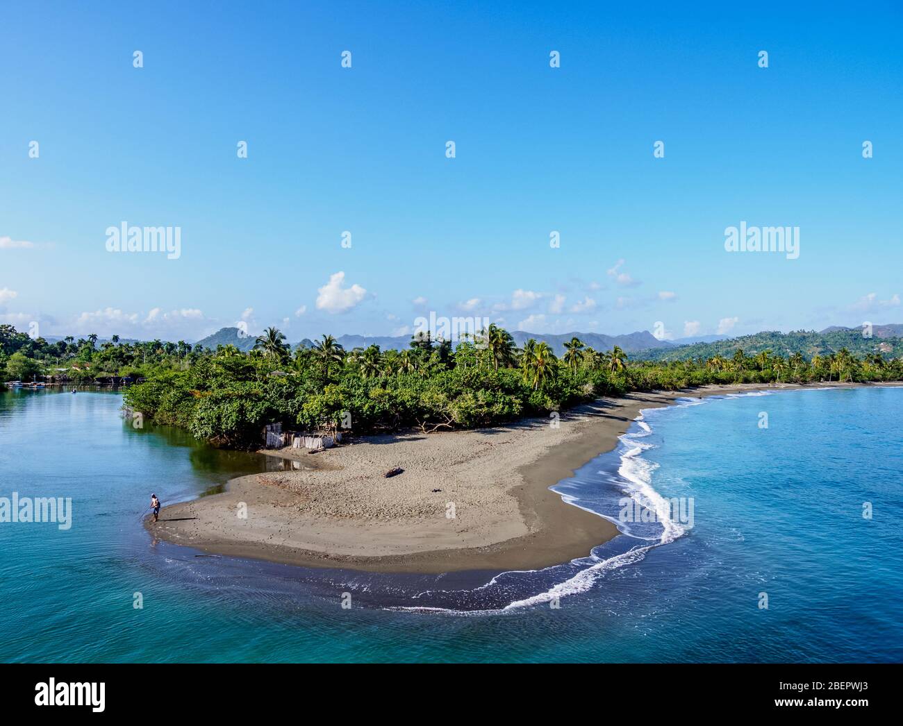 Baracoa Beach, elevated view, Guantanamo Province, Cuba Stock Photo - Alamy