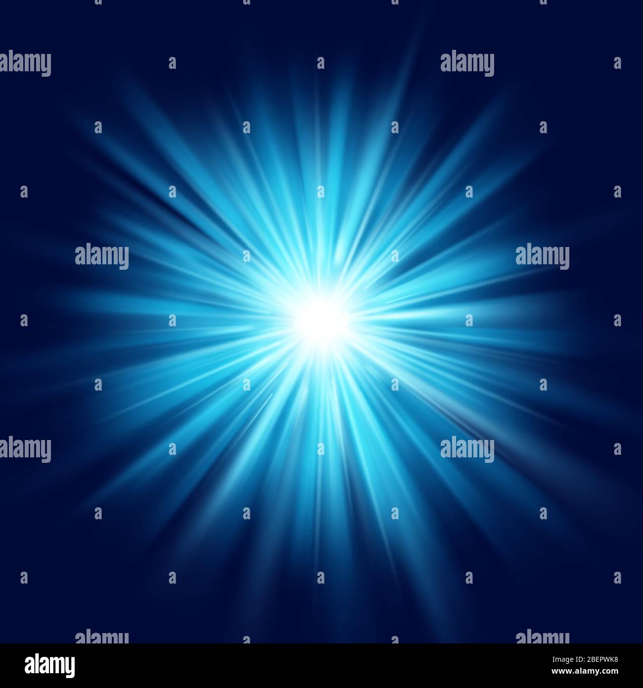 Deep blue glow star burst flare explosion transparent light effect. EPS ...