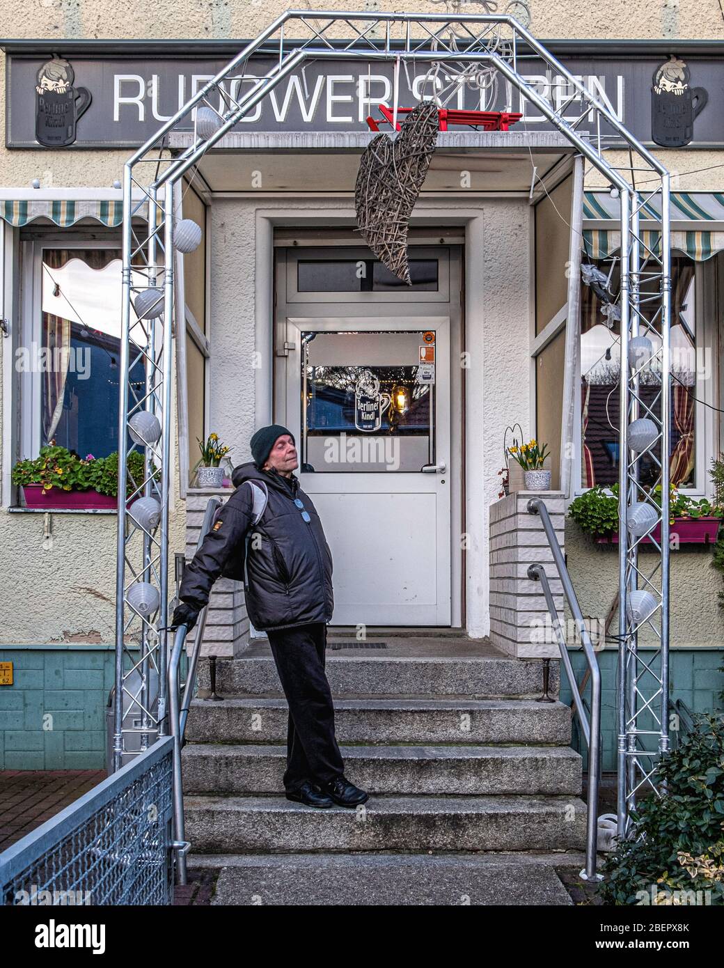 Rudower Stuben. Typical traditional German Pub & Restaurant exterior ...