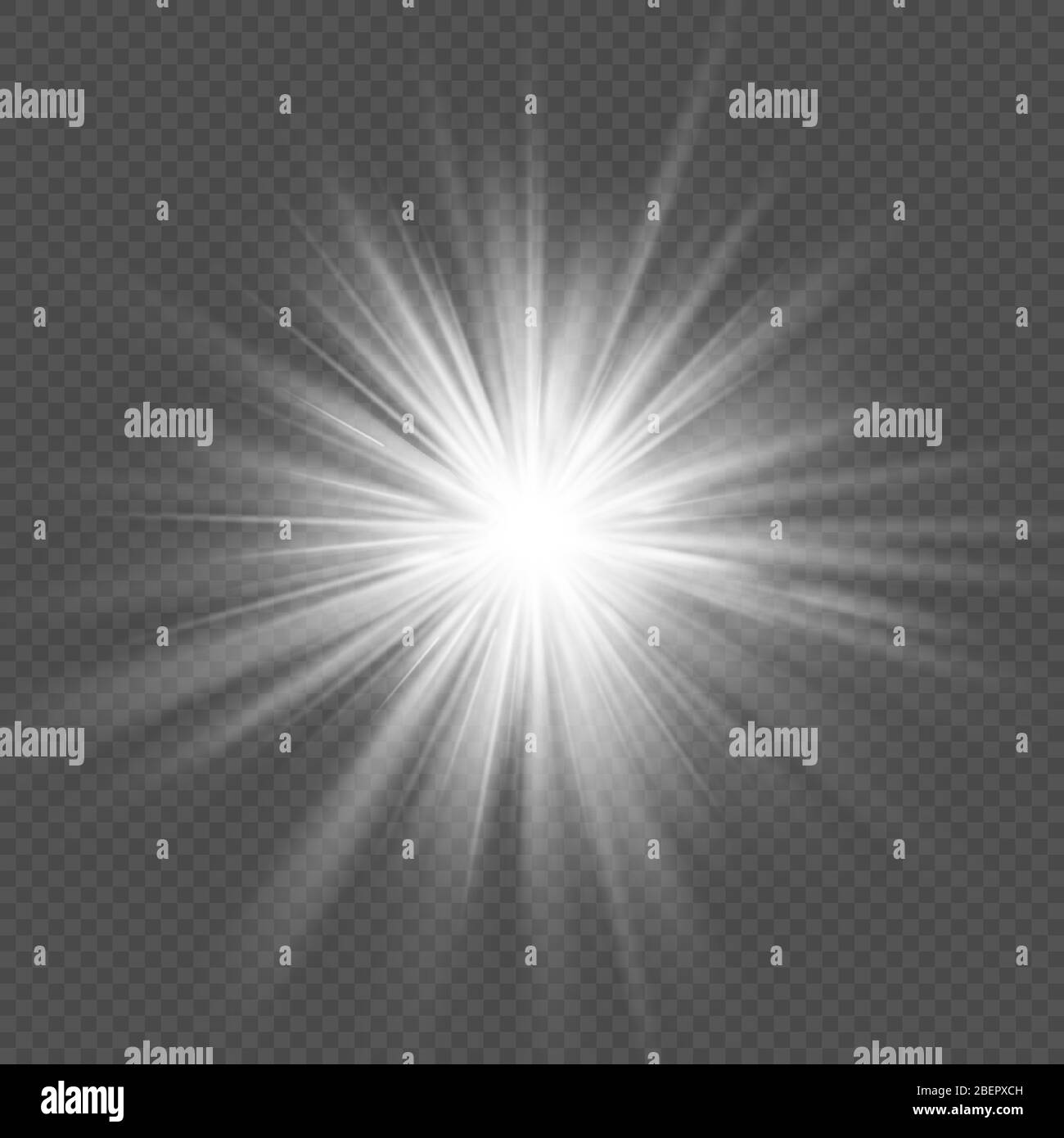 White glow star burst flare explosion transparent light effect. EPS 10 Stock Vector Image & Art ...