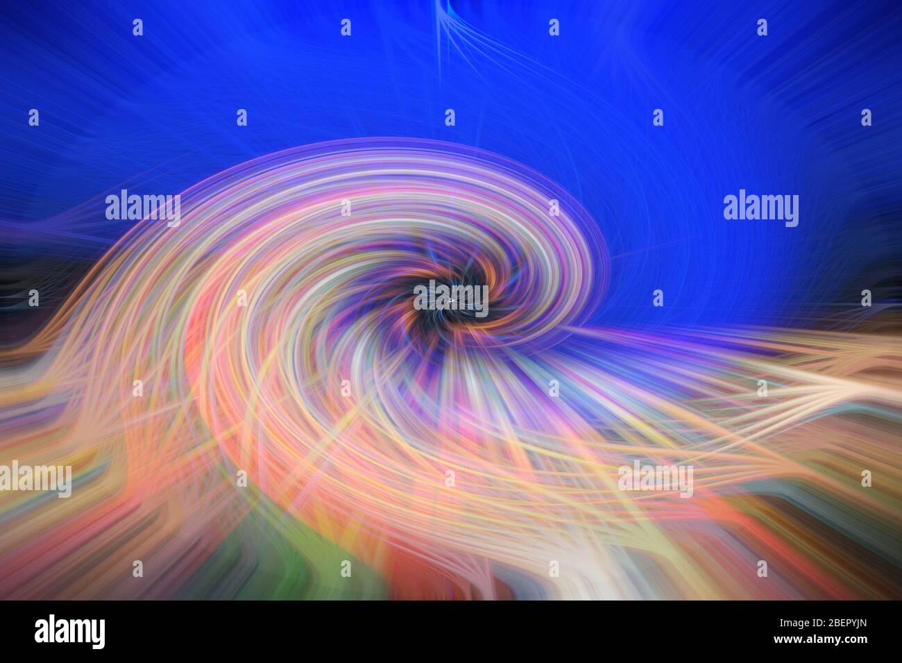Abstract design concept of colorful light trail swirl twirl shapes ...