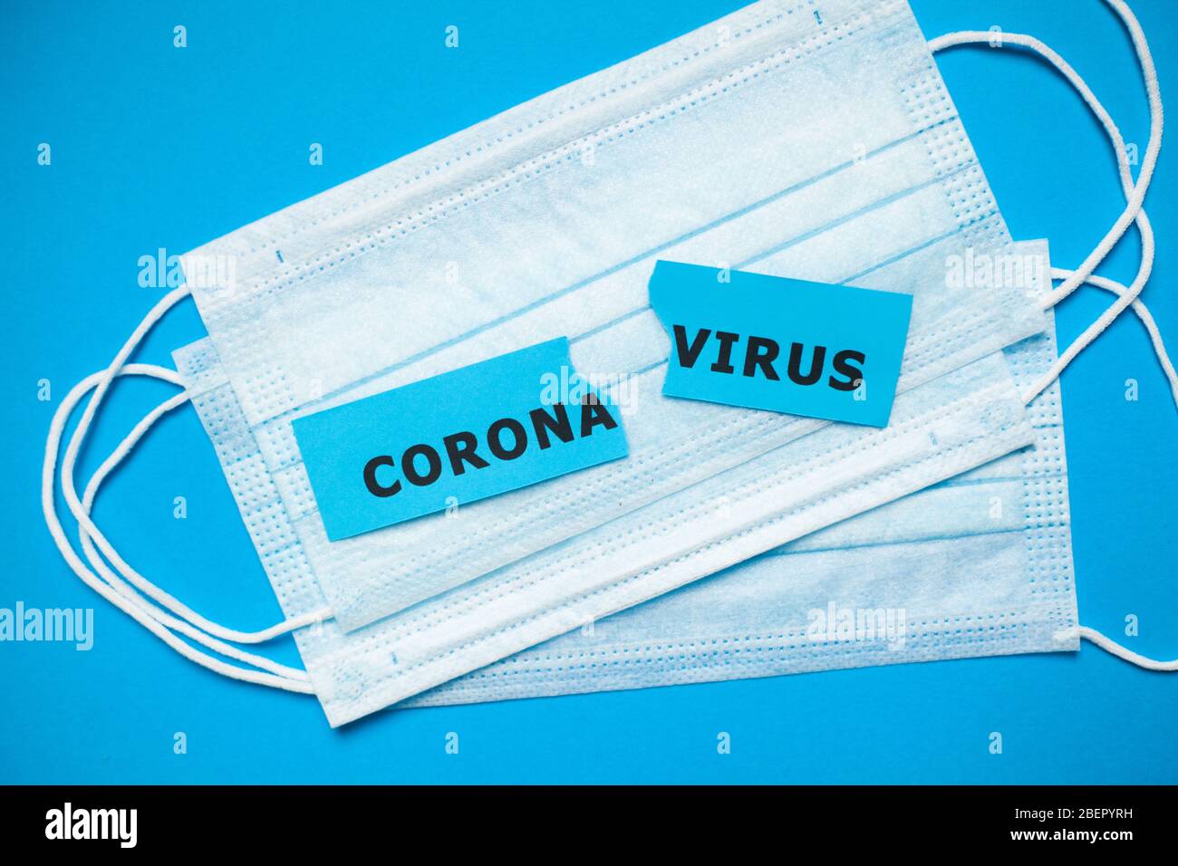 Typical mask for covering mouth and nose for protection against virus ...