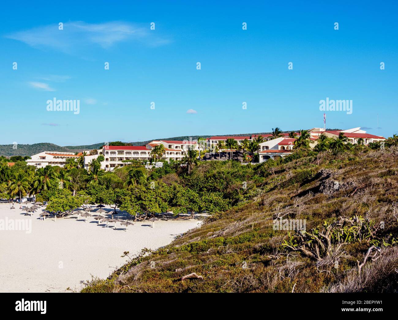Playa Esmeralda, elevated view, Holguin Province, Cuba Stock Photo - Alamy