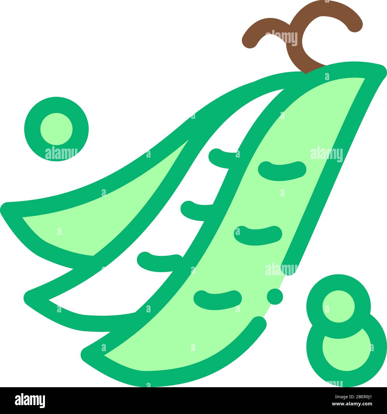 pea pods icon vector outline illustration Stock Vector Image & Art - Alamy