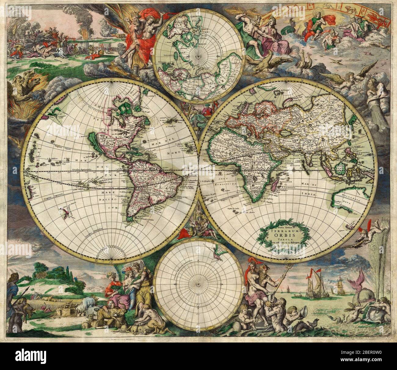 Nova totius terrarum orbis tabula hi-res stock photography and images ...