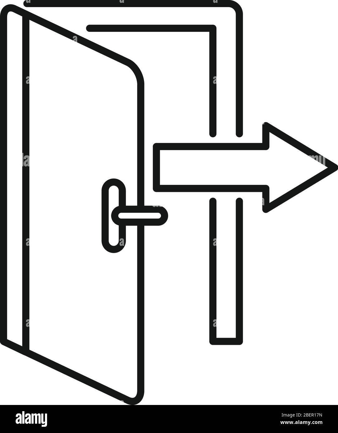 Direction exit icon. Outline direction exit vector icon for web design ...