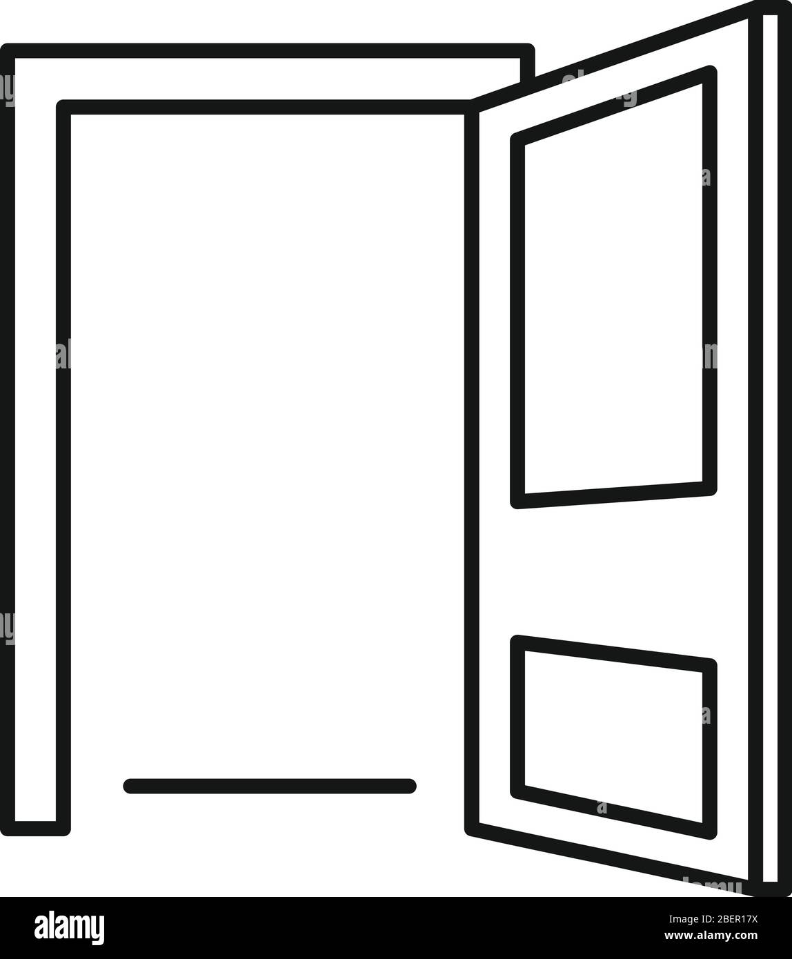 Hotel door entrance icon. Outline hotel door entrance vector icon for ...