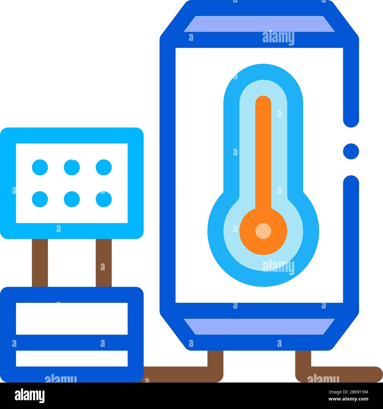 temperature control device icon vector outline illustration Stock ...