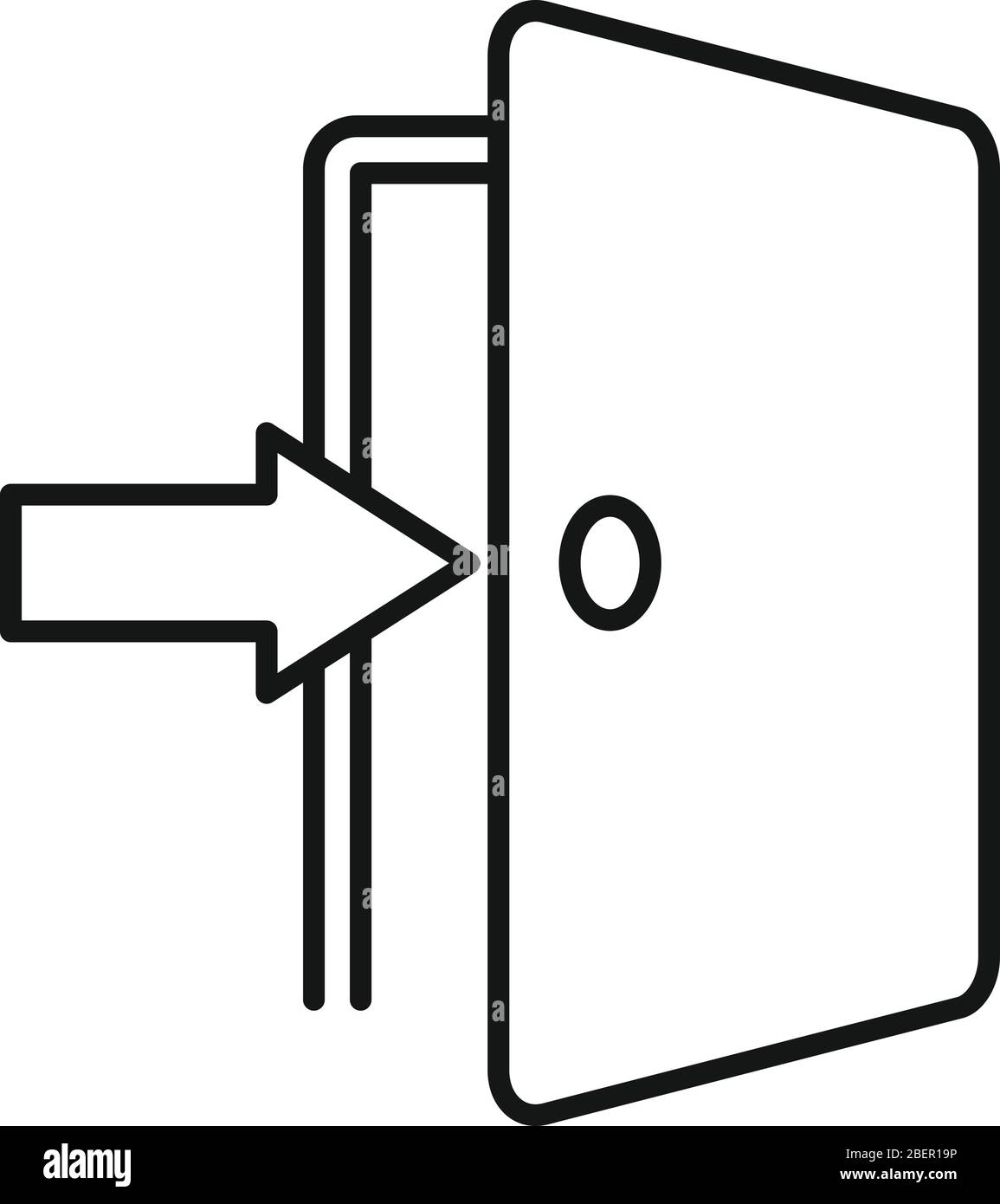 Doorway icon. Outline doorway vector icon for web design isolated on ...