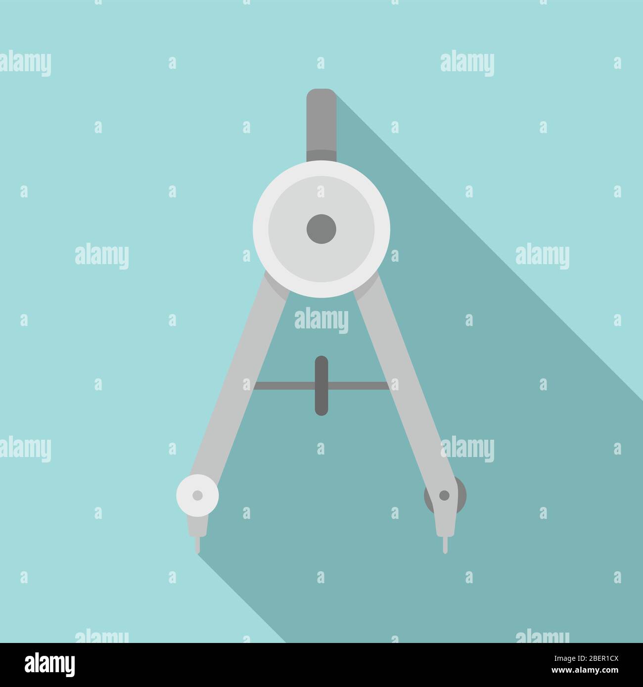 School compass icon. Flat illustration of school compass vector icon ...