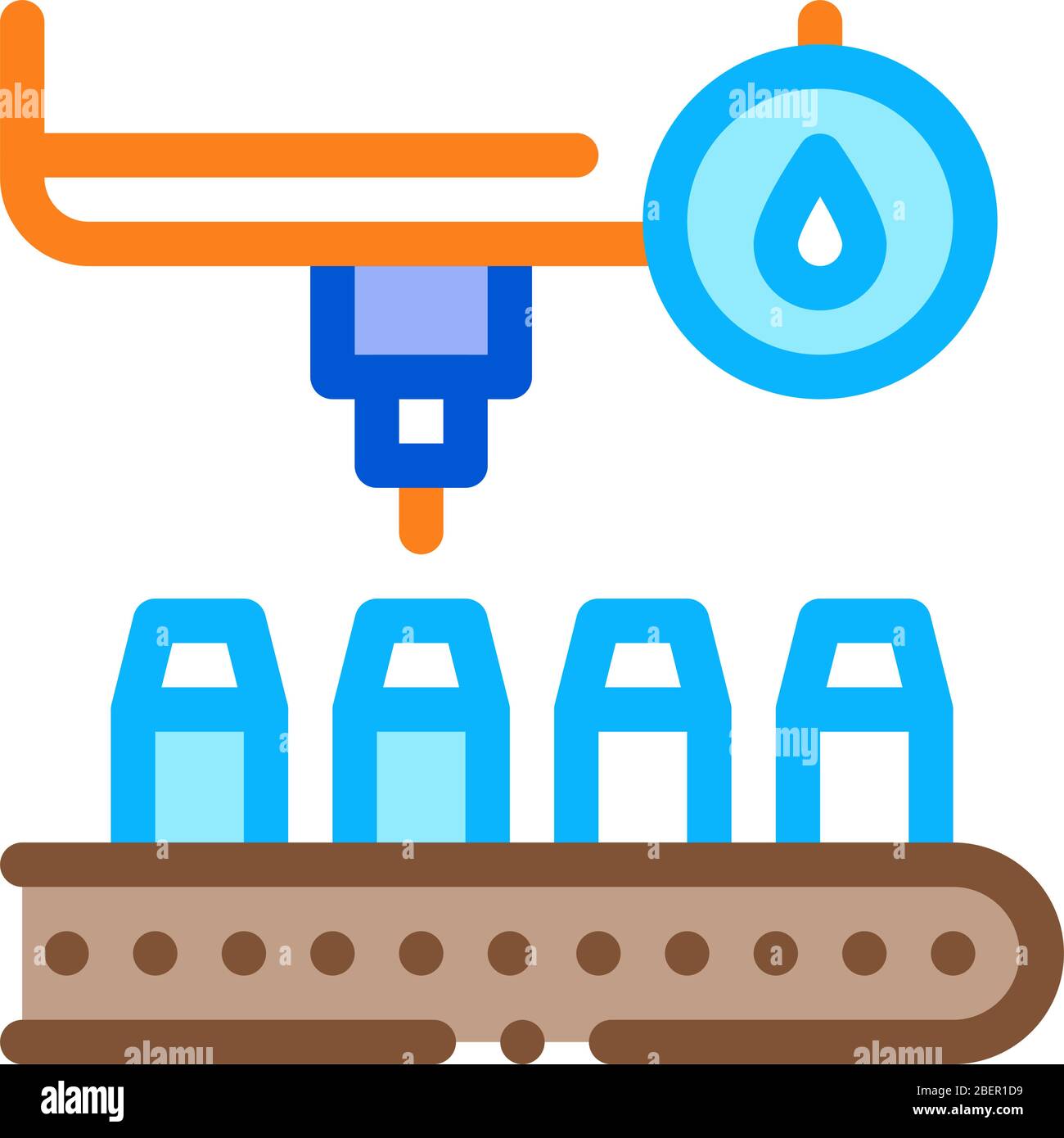 Machine filling bottle Stock Vector Images - Alamy