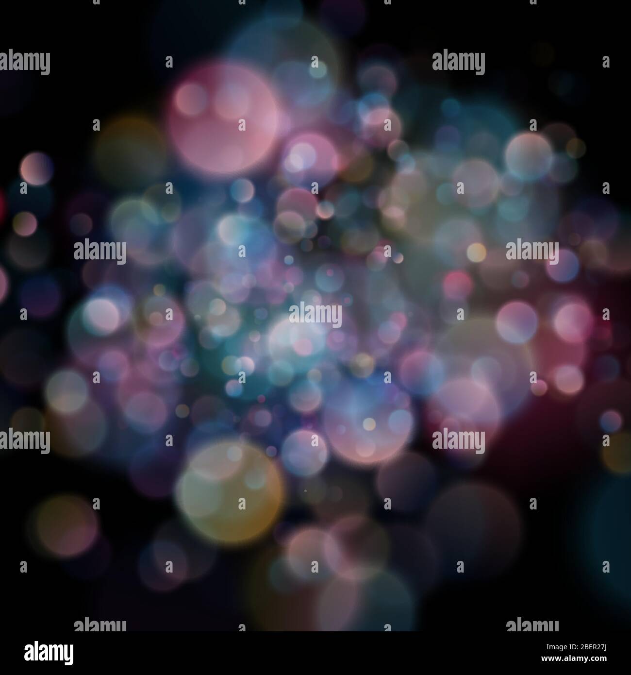 Abstract defocused circular color bokeh on dark background. EPS 10 ...