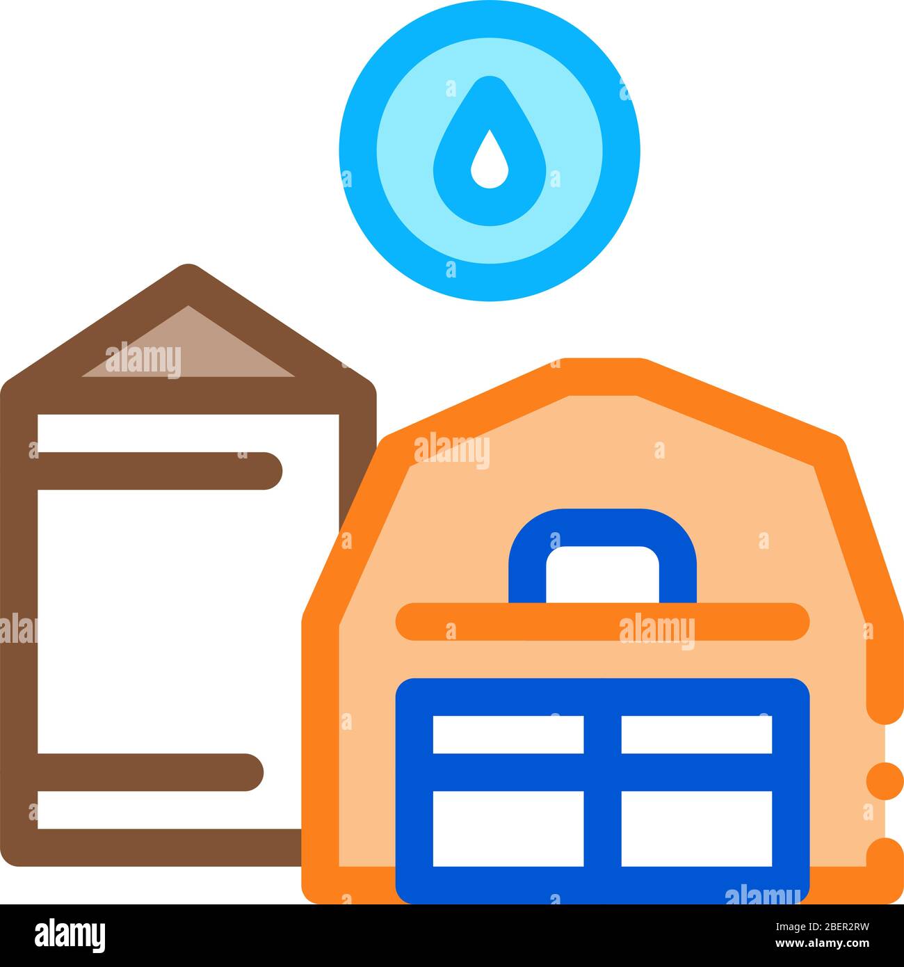 farm water supply icon vector outline illustration Stock Vector Image ...