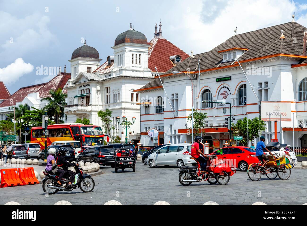 Classic Dutch Colonial Era Buildings, Yogyakarta, Java, Indonesia Stock ...