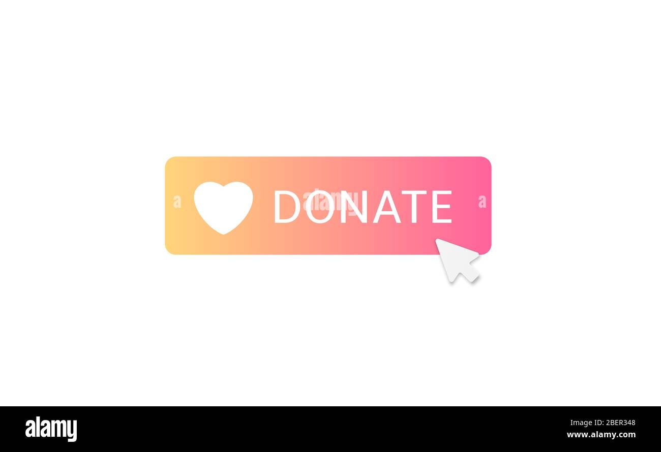 Donate button icon Stock Vector Image & Art - Alamy