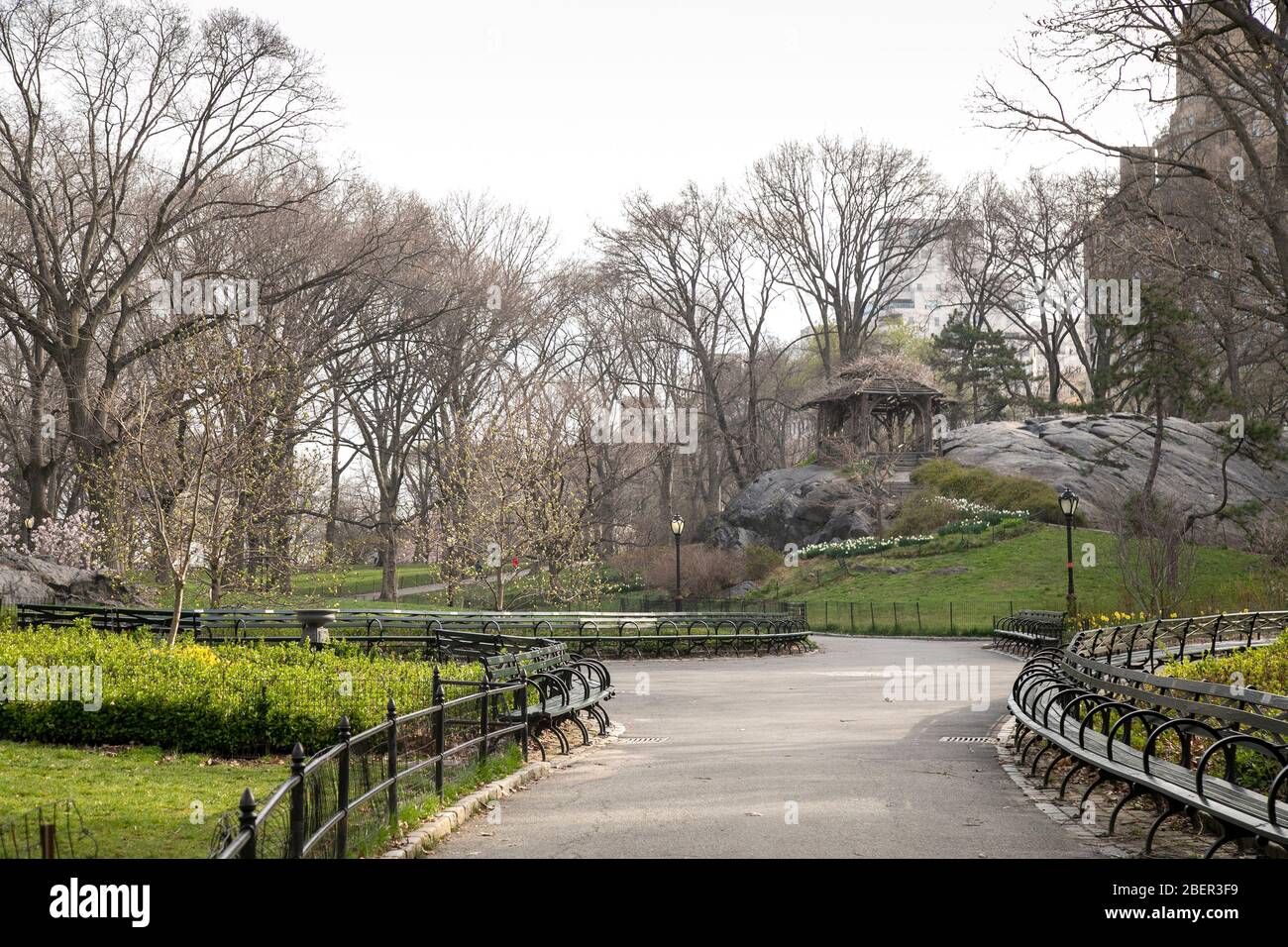 A view of the Dene Summerhouse in Central Park, New York City Stock ...