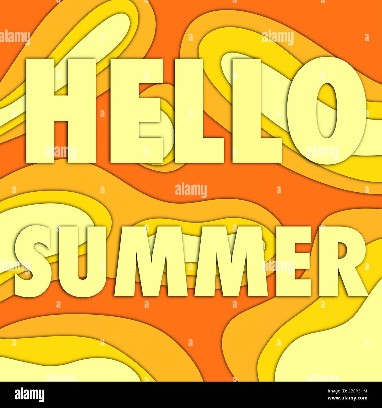 Warm yellow layered paper shapes hi-res stock photography and images ...