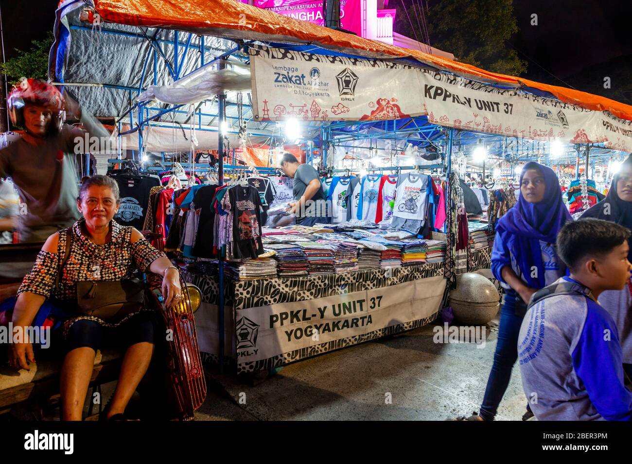 Malioboro Street At Night, Yogyakarta, Java, Indonesia Stock Photo - Alamy