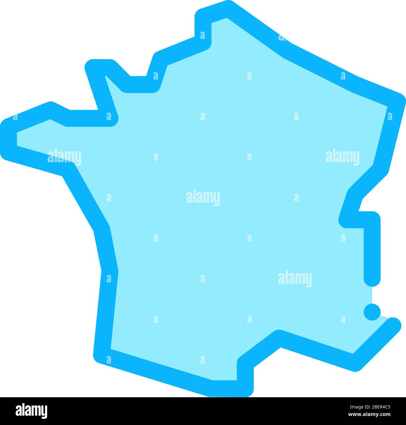 france on map icon vector outline illustration Stock Vector Image & Art ...