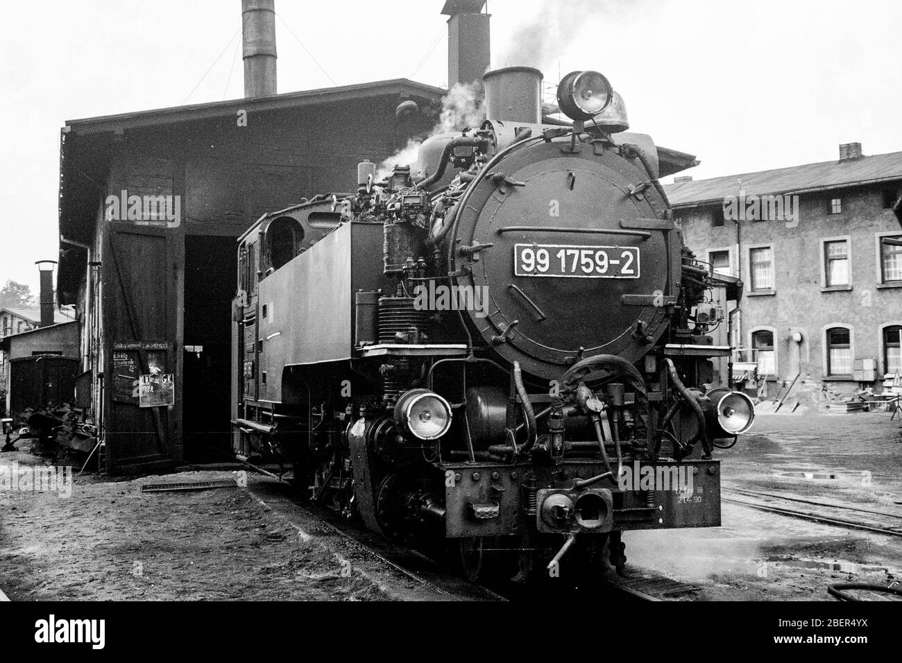 A steam train on the Zittau narrow gauge railway in 1990 Stock Photo ...