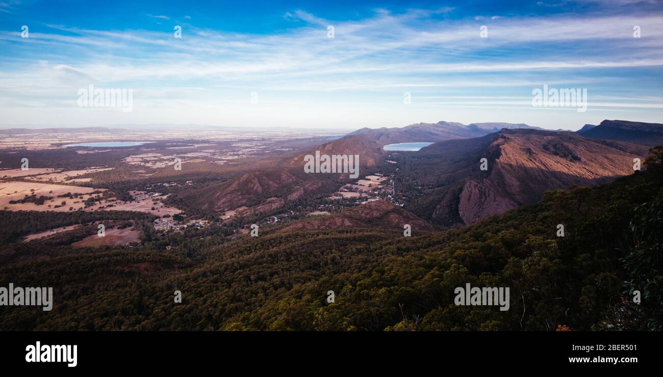 Valley View From Boroka Lookout Over Halls Gap Stock Photo - Alamy