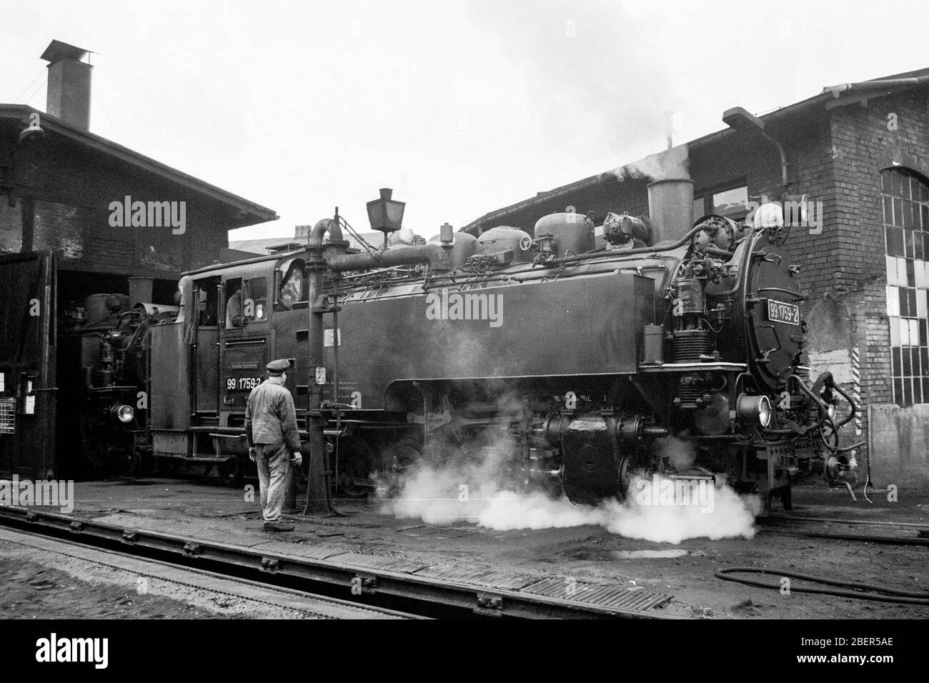 A steam train on the Zittau narrow gauge railway in 1990 Stock Photo ...