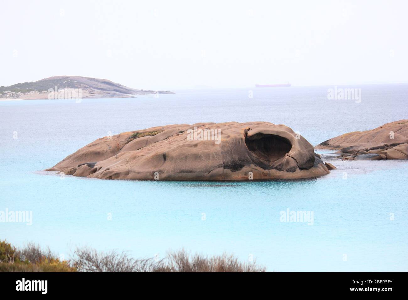 iconic “rock with the hole in it” at Esperance, Western Australia Stock ...