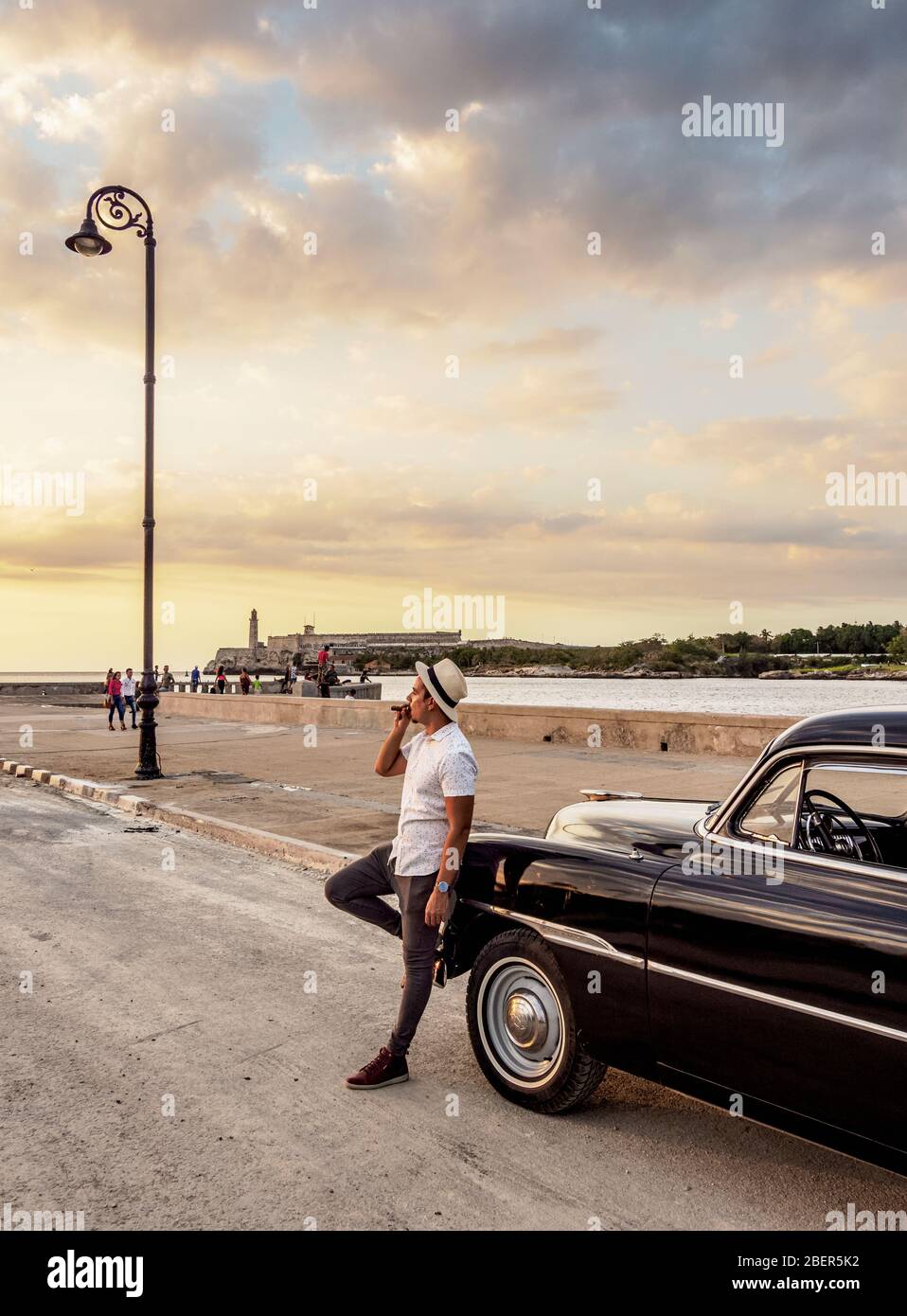 Man with cigar in the car hi-res stock photography and images - Alamy