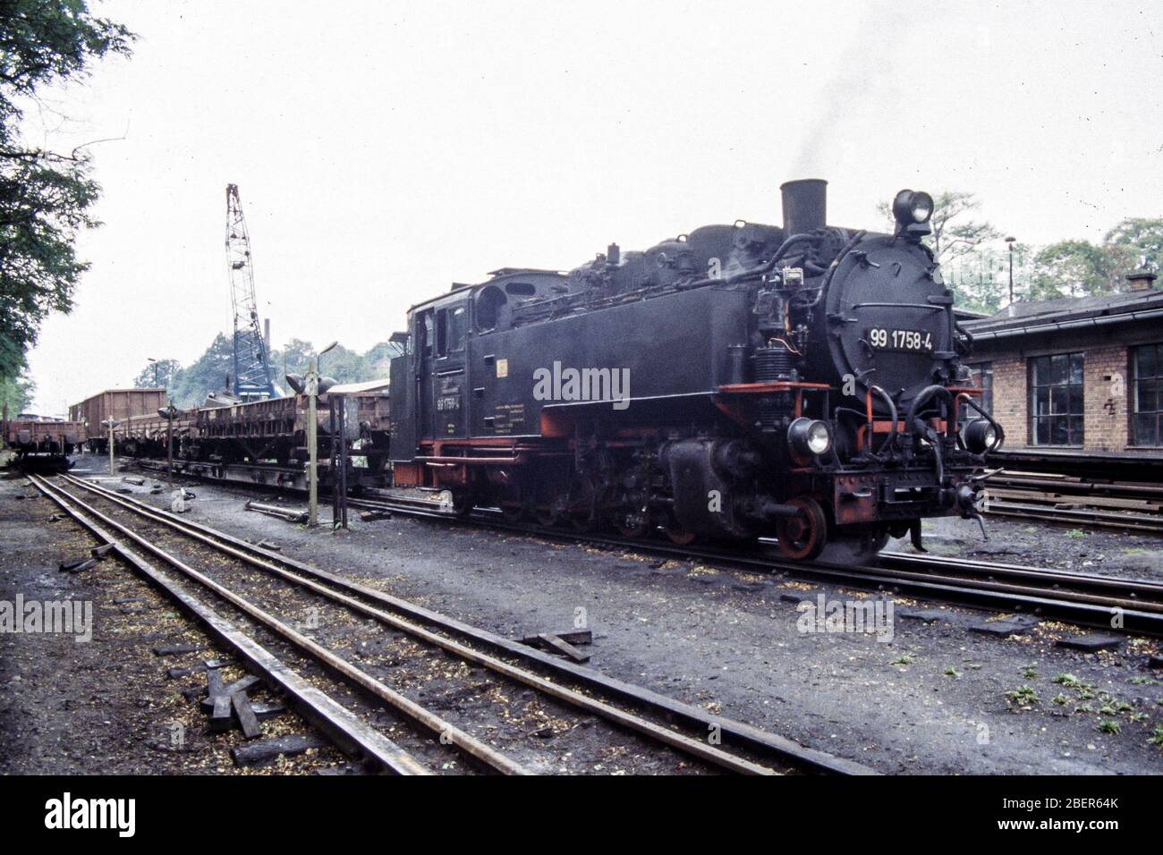 A steam train on the Zittau narrow gauge railway in 1990 Stock Photo ...
