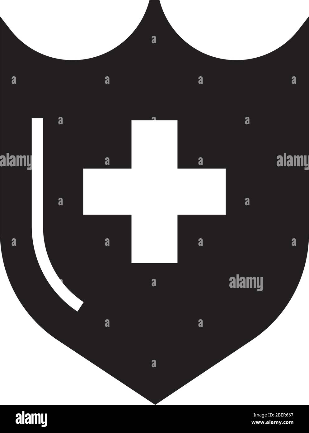 medical shield icon vector glyph design Stock Vector Image & Art - Alamy