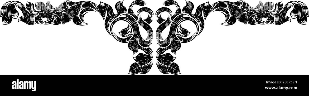 Filigree Leaf Pattern Floral Scroll Pattern Stock Vector Image & Art ...