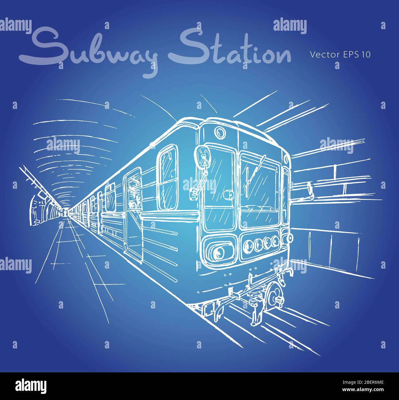 Hand drawn sketch of subway station illustration Stock Vector Image ...