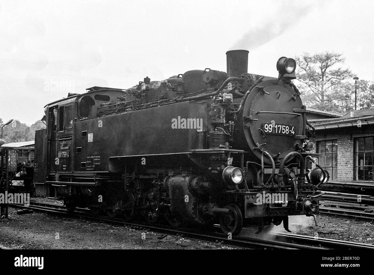 A steam train on the Zittau narrow gauge railway in 1990 Stock Photo ...